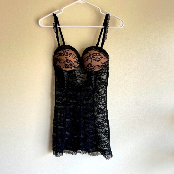 Adore Me | Intimates & Sleepwear | Adoreme Black Lace Teddy Dress ...